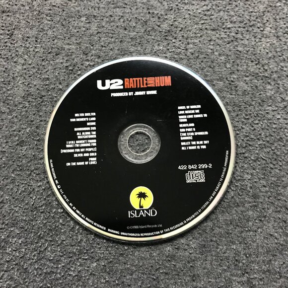 Media | U2 Rattle And Hum Cd Us 199 Island Av127 Disc Only No Casecover ...